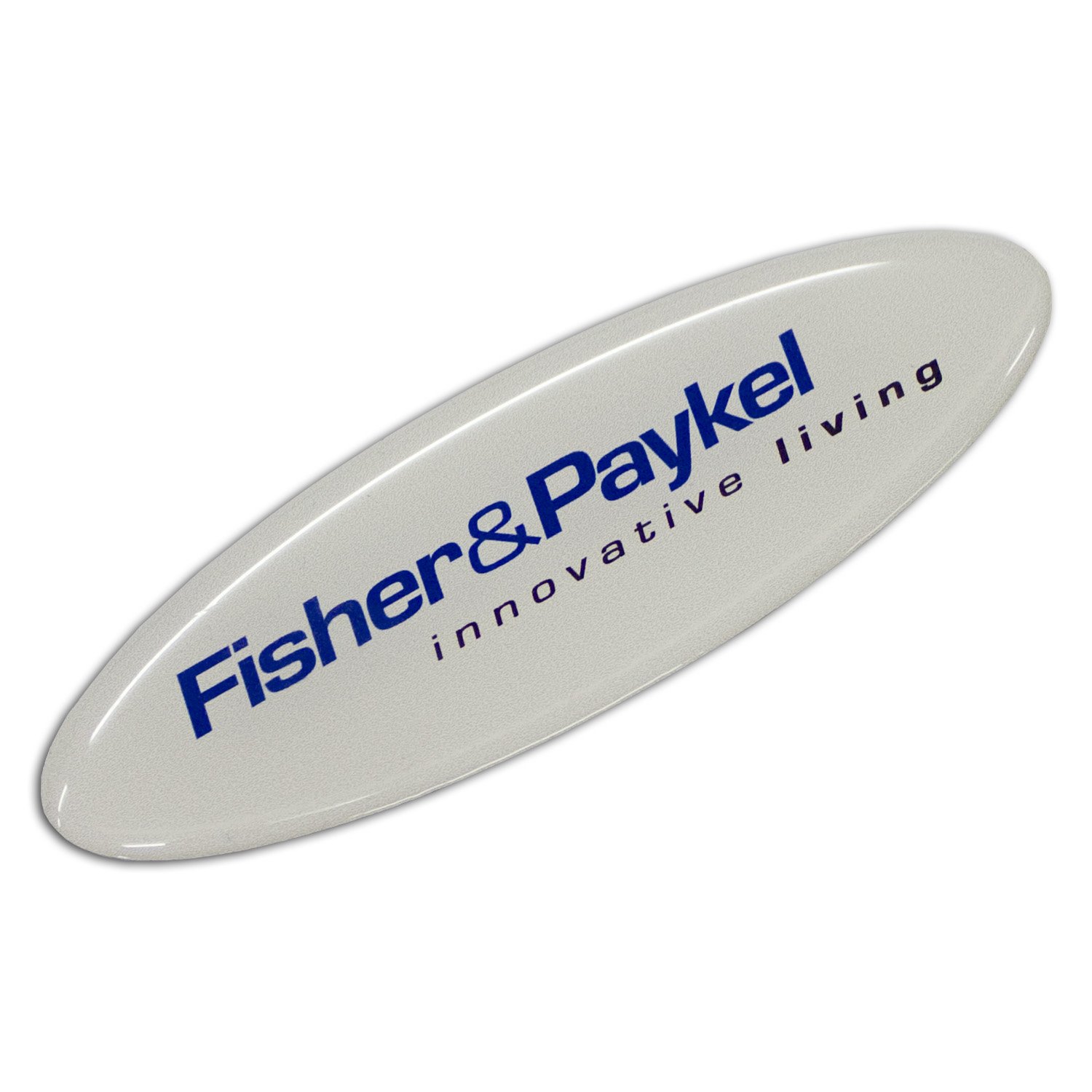 Personalise Resin Coated Labels 90 x 30mm Oval with Text | Pens.com