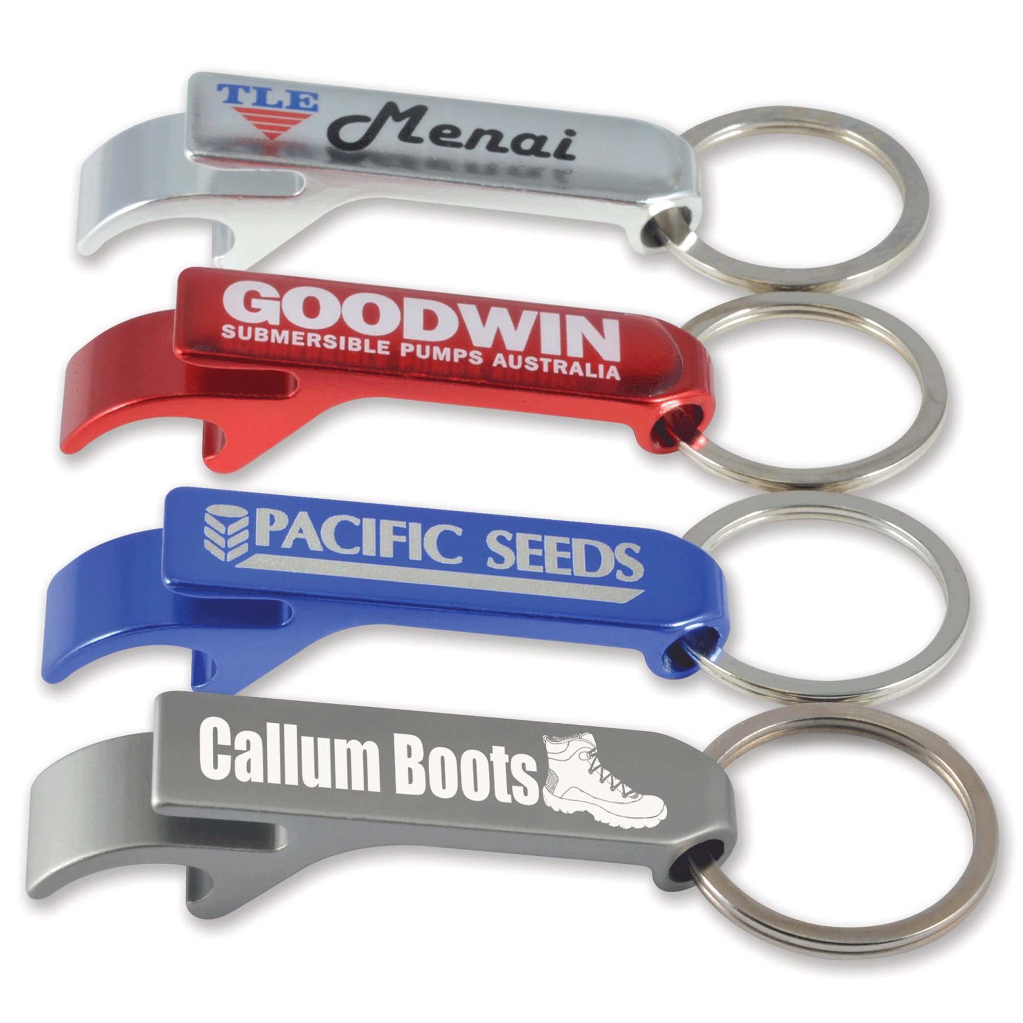 Personalise Aluminium Economy Pop Top Keytag with Text | Pens.com