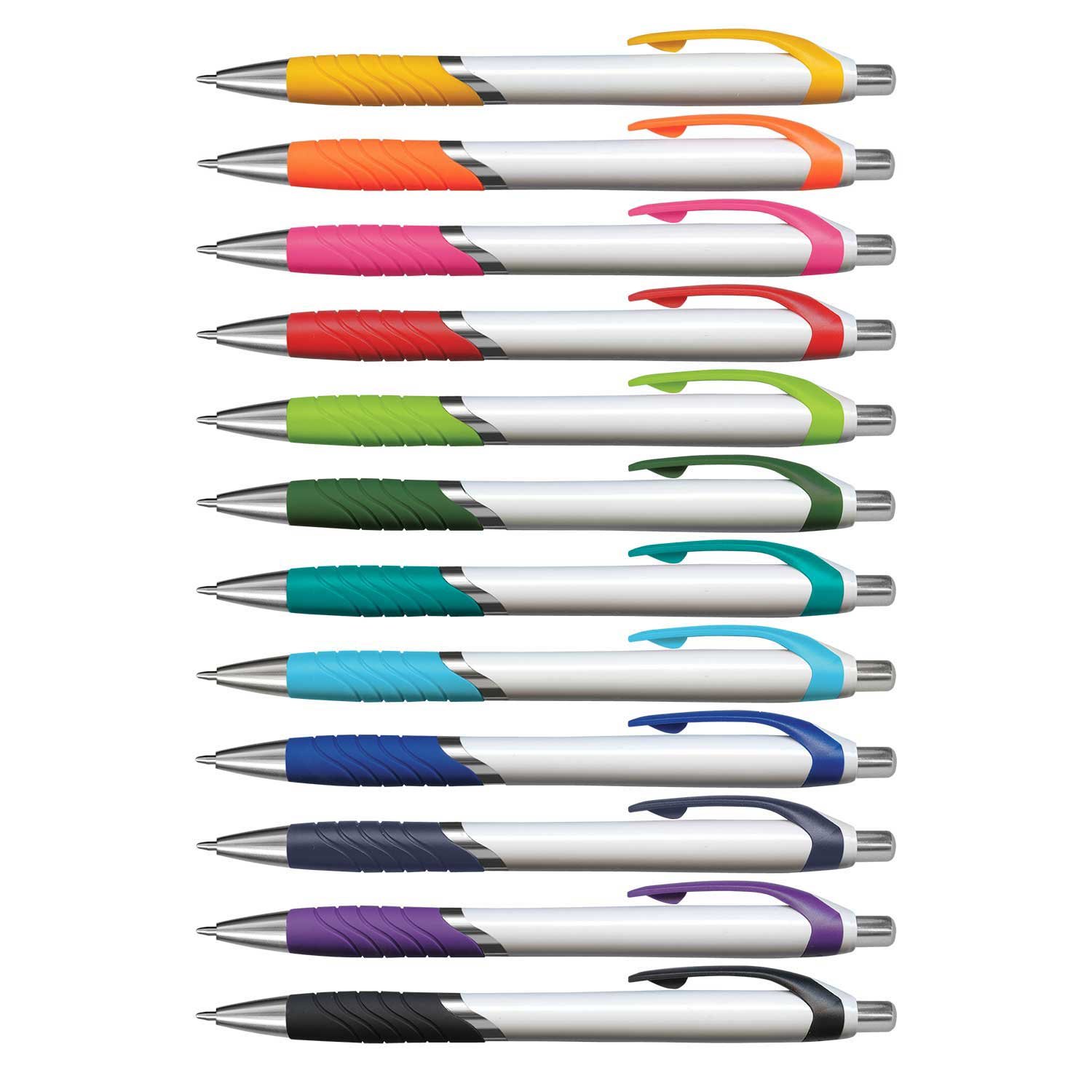 Personalise Jet Pen - White Barrels with Text | Pens.com