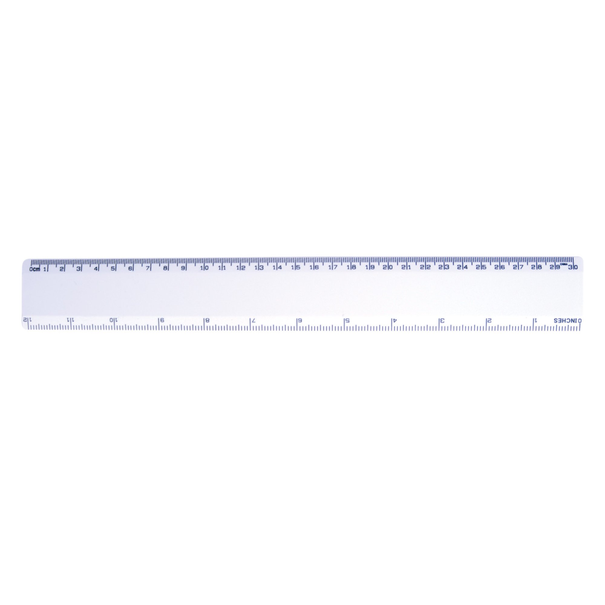 Personalise White 30cm Premium Plastic Ruler with Text | Pens.com